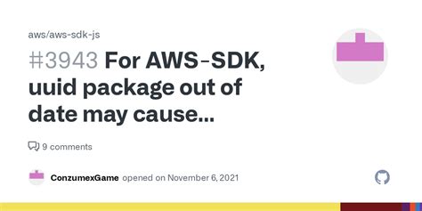 For Aws Sdk Uuid Package Out Of Date May Cause Problems With Random Numbers · Issue 3943 · Aws