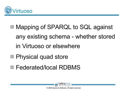 Virtuoso Relational To Rdf Mapping Ppt