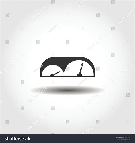 Car Dashboard Icon Speedometer Tachometer Isolated Stock Vector Royalty Free
