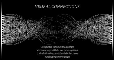 Abstract Vector Visualization Of Neural Connections Thin Colored Lines Connect Nodes Creating