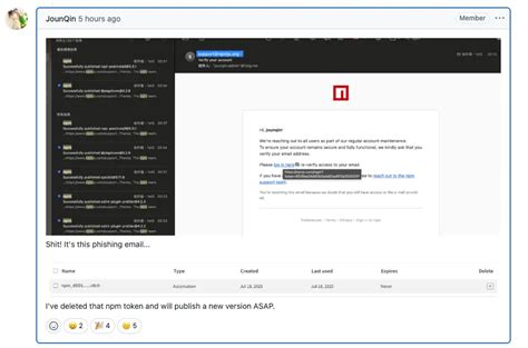 npm supply chain attack exploited in the wild phishing steals maintainer tokens injects
