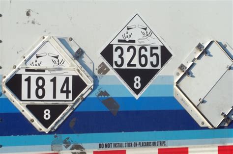 Hazard Placards And Their Numbers