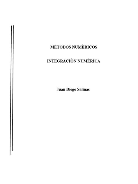 Metodos Numericos Pdf Integral Análisis Numérico