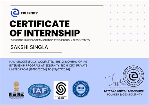 Sakshi Singla On Linkedin Internship Edlernity Grateful Learning Thank Careergrowth