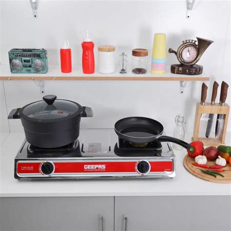 Geepas 2 Burner Gas Hob Cooker Attractive Design Gas Range 2 Burner