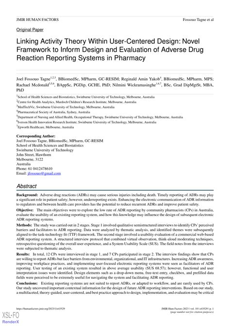 Pdf Linking Activity Theory Within User‐centred Design A Digital Health Framework To Inform
