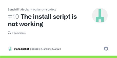 The Install Script Is Not Working · Issue 10 · Senshi111debian