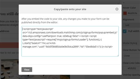 signup form how to add mailchimp popup subscription form in wordpress
