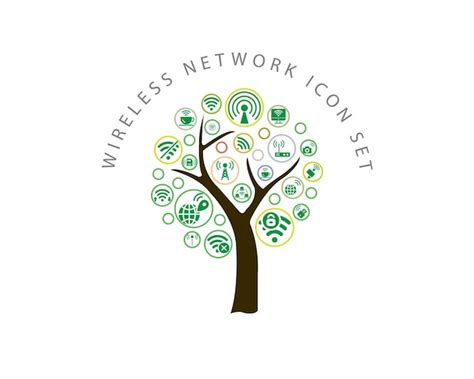 Premium Vector Wireless Network Icon Set On White Background Premium
