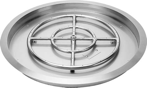Golden Flame 36 Round Flat Fire Pit Pan W Installed 24