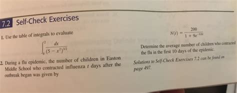 solved 7 2 self check exercises 1 use the table of
