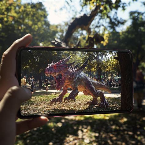 An Augmented Reality Ar Mobile Game Where The Player Interacts With Virtual Objects In A Real