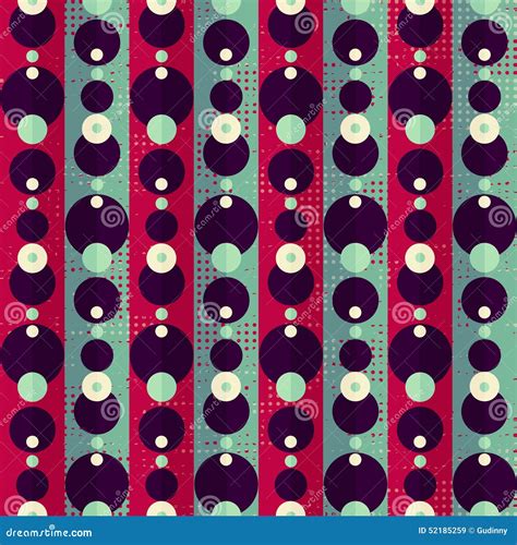 Retro Circle Seamless Pattern Stock Vector Illustration Of Ornamental Geometrical 52185259