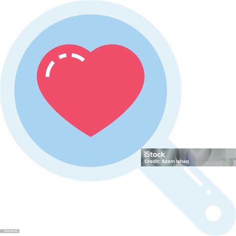 매치 메이커 개념 돋보기 벡터 색상 아이콘 화이트 배경에 날짜 응용 프로그램 로고 개념 발렌타인 데이 기호 사랑과 로맨스 기호