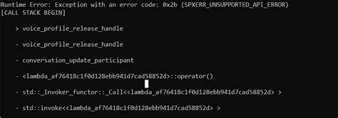 Multi Device Conversation Exception With An Error Code 0x2b Spxerr