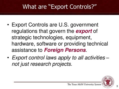 PPT Export Control Basics PowerPoint Presentation Free Download ID