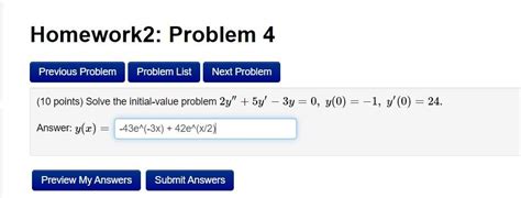 solved 10 points solve the initial value problem