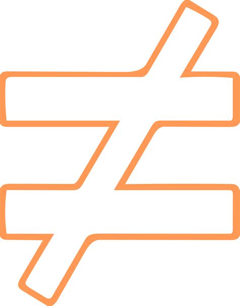 Not Equal Sign Png