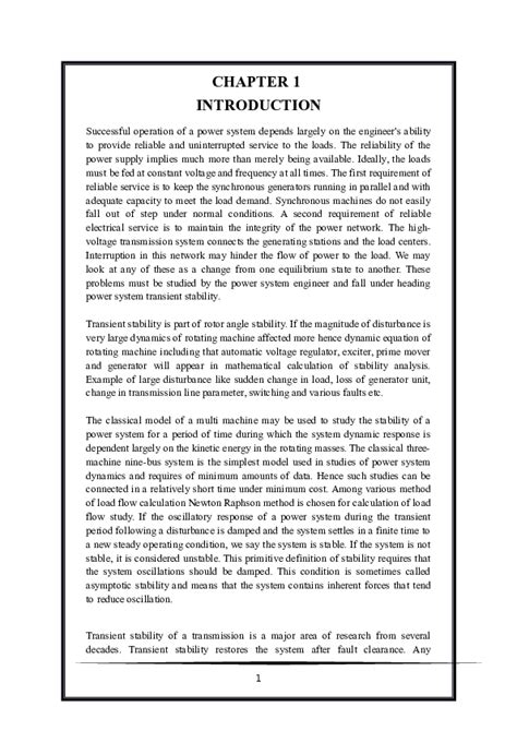 Doc Transient Stability Analysis Of Ieee 9 Bus Power System