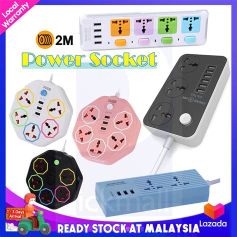 Universal Power Socket Extension With Usb Ports Power Strip Surge Protector Adapter Socket