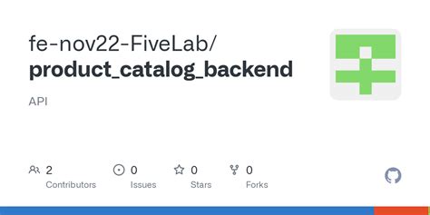 Github Fe Nov22 Fivelabproductcatalogbackend Api