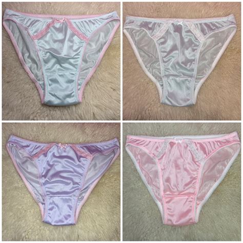 Angelina Nylon Lace Trim Panty ~ Mens Feminine Tricot Bikini Underwear
