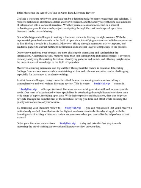 Open Data Literature Review Download Free Pdf Methodology Data Mining