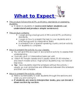 IPA Interpretive Task Reading A Schedule Distance Learning And In Person