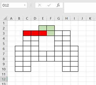 Vba Drawing Letters In Excel Stack Overflow