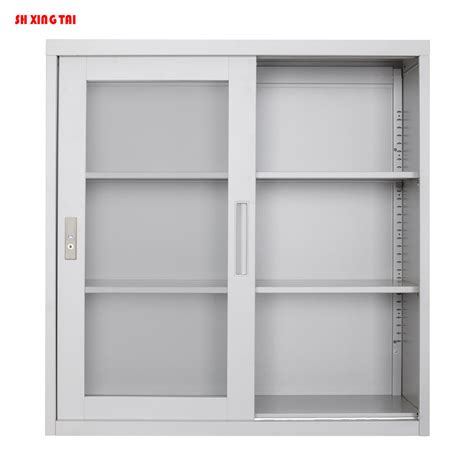 Modern Design Steel 3 Layers Office Furniture Clear Glass Sliding Door