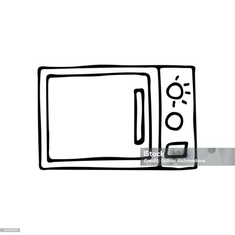 벡터에 낙서 전자 레인지 아이콘 벡터의 손으로 그린 마이크로파 아이콘 스케치에 대한 스톡 벡터 아트 및 기타 이미지 스케치 전자레인지 그리기 Istock