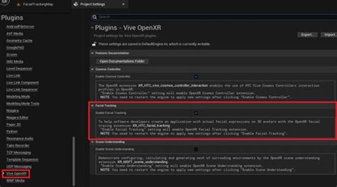 integrate vive openxr facial tracking with metahuman developer resources