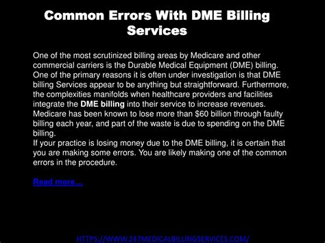 Ppt Common Errors With Dme Billing Services Powerpoint Presentation Free Download Id11316415