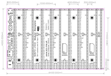 SC RCBus Backplane Small Computer Central