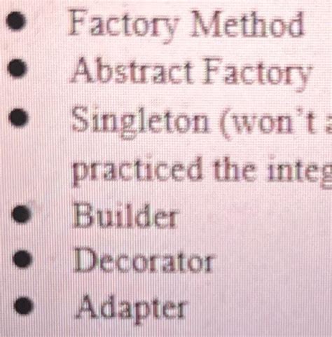 solved factory method abstract factory singleton won t