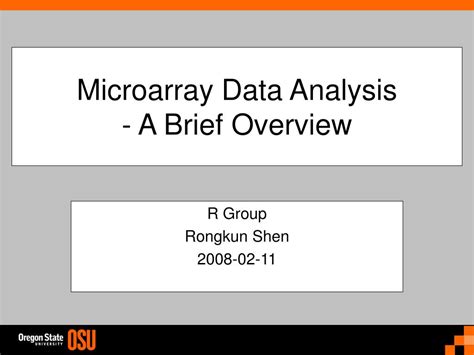 Ppt Microarray Data Analysis A Brief Overview Powerpoint
