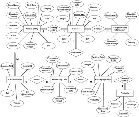 Relational Database For Traceability Entities Relations Diagram