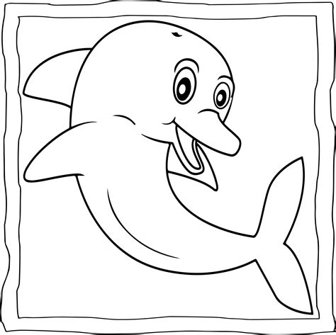Cartoon Dolphin Coloring Pages 2025