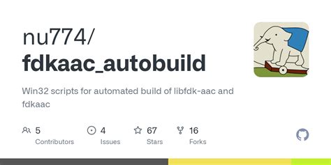 github nu774 fdkaac autobuild win32 scripts for automated build of