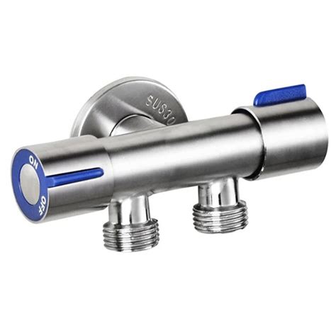 Llave Angular Doble De Acero Inoxidable Para Baño Ferremax