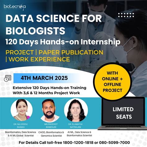 datascience internship bioinformatics biotecnika