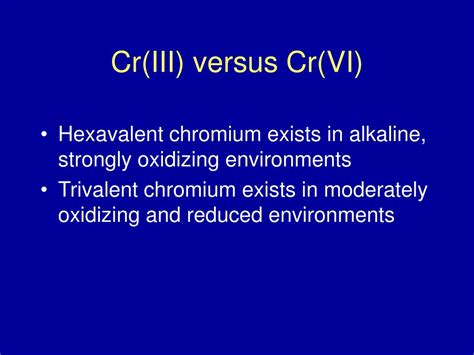 Ppt Speciation Of Chromium Powerpoint Presentation Free Download