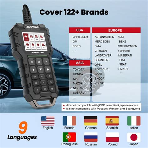 thinkcar thinkobd 900 obd2 스캐너 엔진 고장등 확인 코드 리더 전체 obdii 기능 평생 무료 자동차