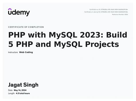 Php Mysql Udemy Webdevelopment Jagat Singh