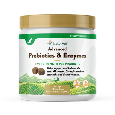 Naturvet Advanced Probiotics And Enzymes Plus Vet Strength Pb6 Probiotic
