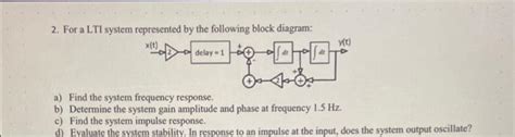 For A LTI System Represented By The Following Chegg