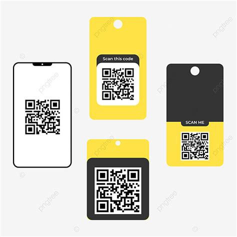 รูปการออกแบบฉลากรหัส Qr สีเหลืองและสีดำ Png คิวอาร์โค้ด ทางเรขาคณิต สแกนฉันภาพ Png และ
