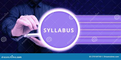 Writing Displaying Text Syllabus Word Written On A Summary Outline Of A Discourse Treatise Or