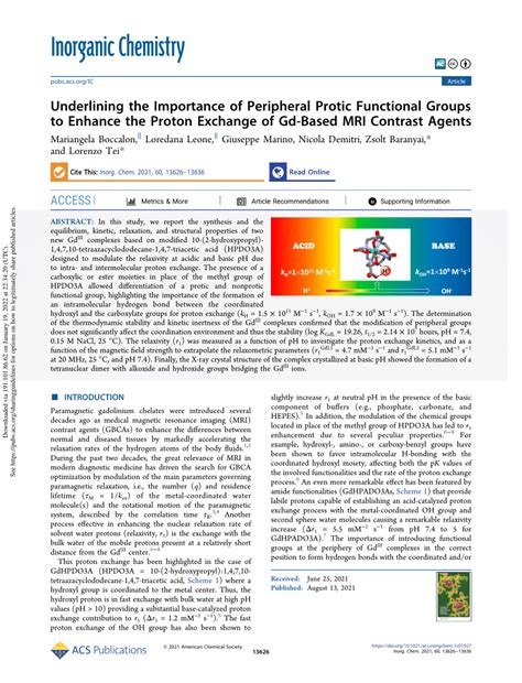 Pdf Underlining The Importance Of Peripheral Protic Functional Groups