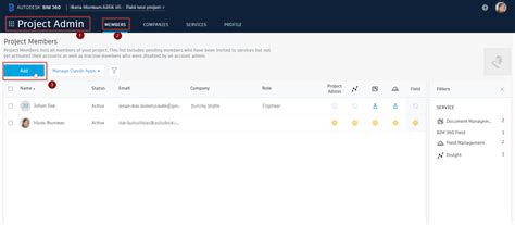 how to add new member to a project in bim 360